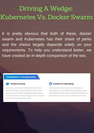 Kubernetes Vs. Docker Swarm: Comparing the Best Container Orchestration ...