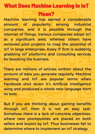 IoT + Machine Learning: Exploring Future Possibilities | PDF