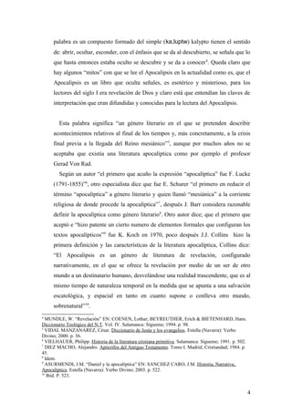 La literatura apocaliptica y el apocalipsis | DOC