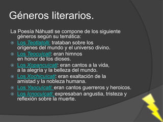 La Literatura Azteca | PPT
