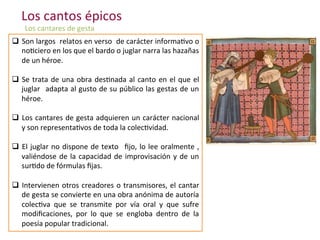 La épica medieval | PDF | Musicals | Genres