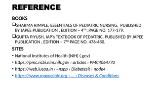 Juvenile Diabetes Mellitus child health nursing ppt | PPTX