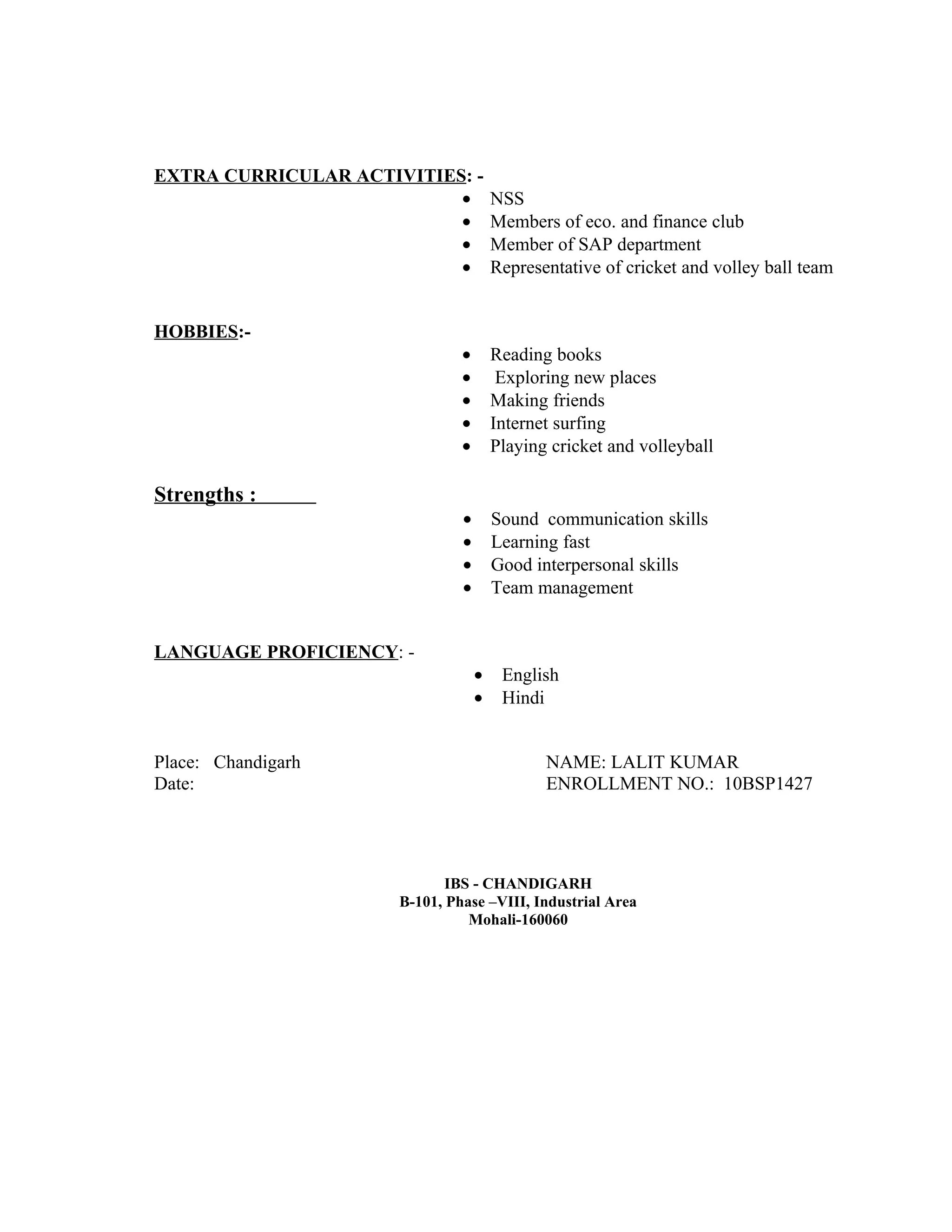 Lalit kumar cv | PDF