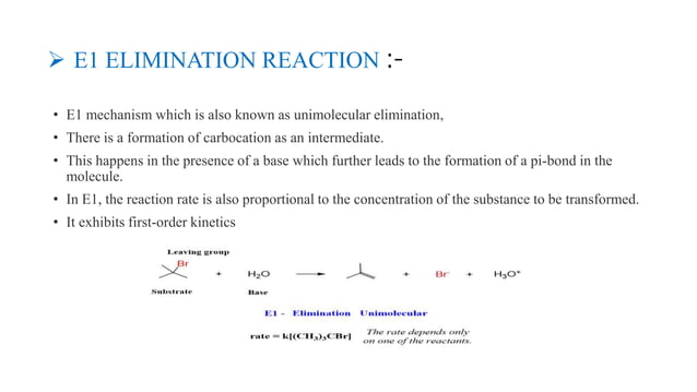 E1 Elimination reaction | PPTX