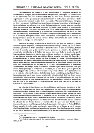 La liturgia de las horas, oración oficial | PDF