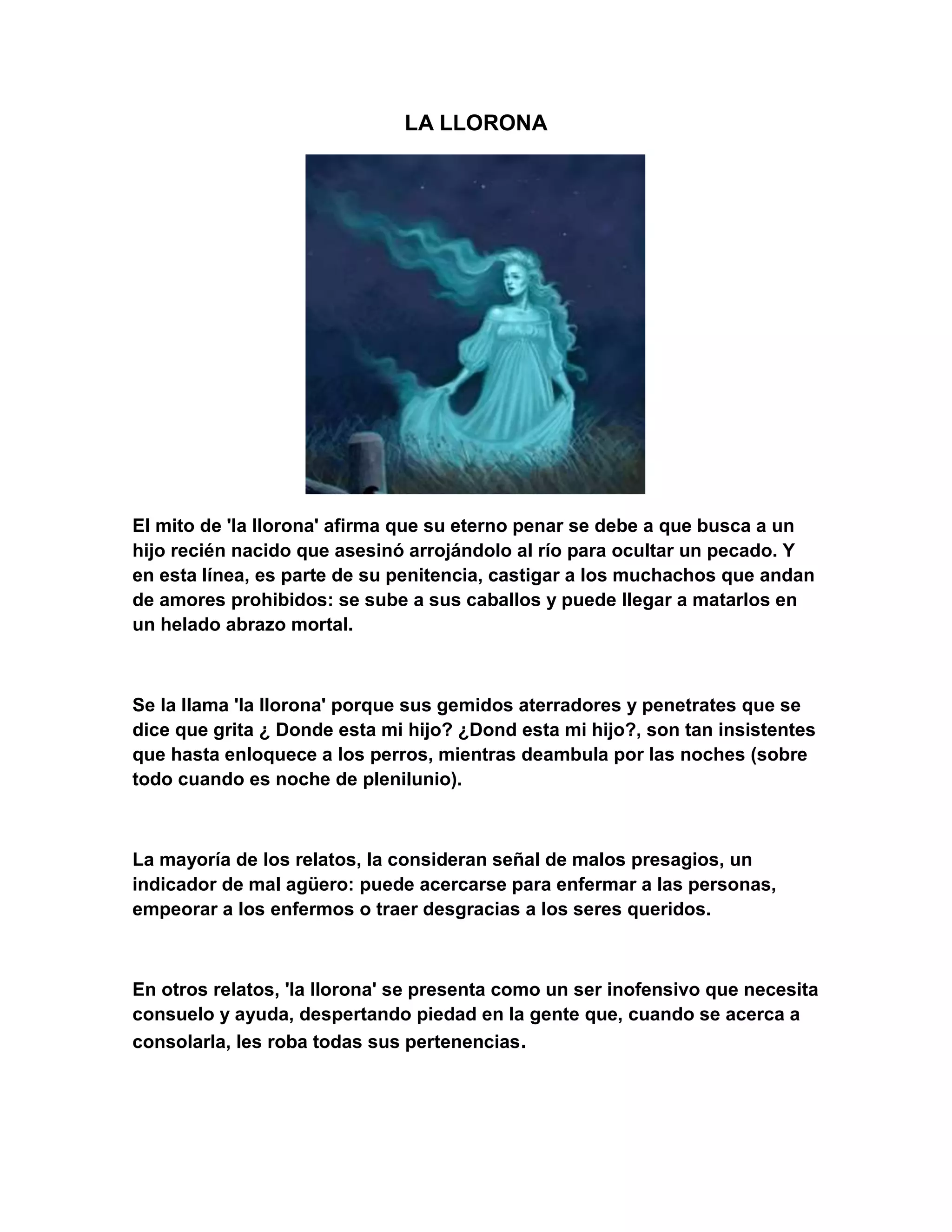 La llorona | DOCX