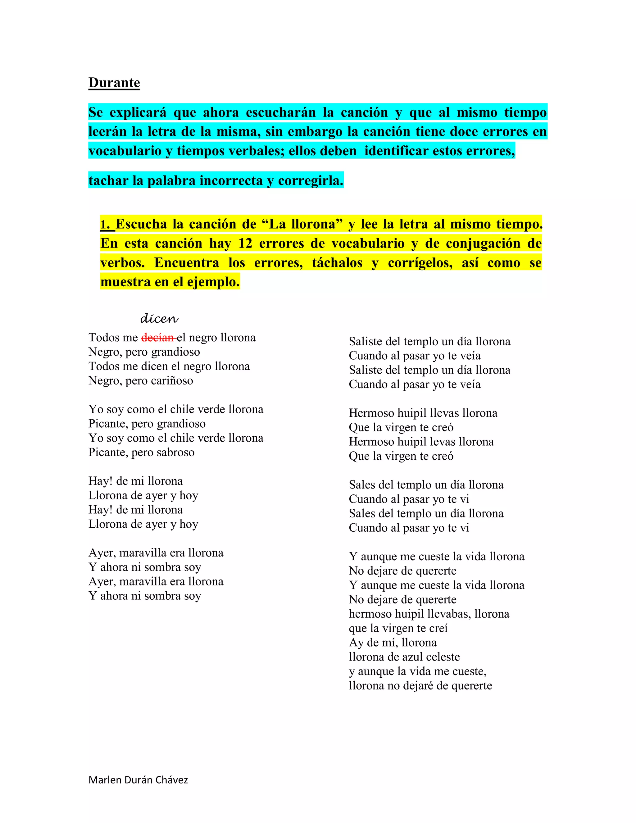 La llorona actividades didácticas | PDF