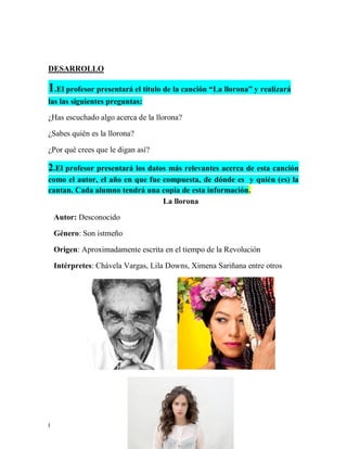 La llorona actividades didácticas | PDF