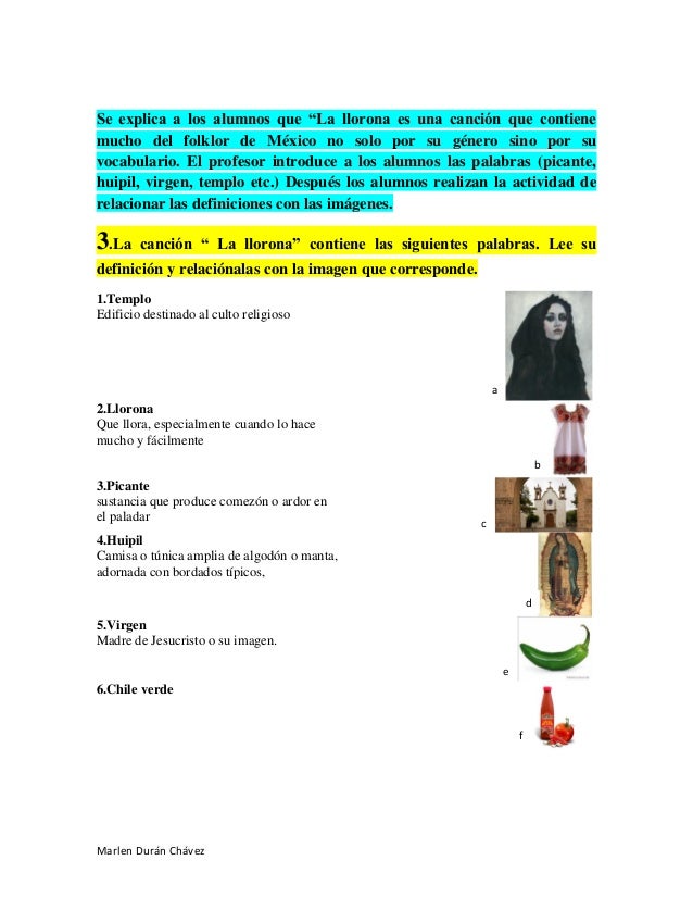 La llorona actividades didácticas