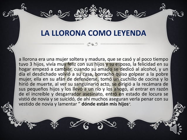 La llorona mitos o leyendas | PPT