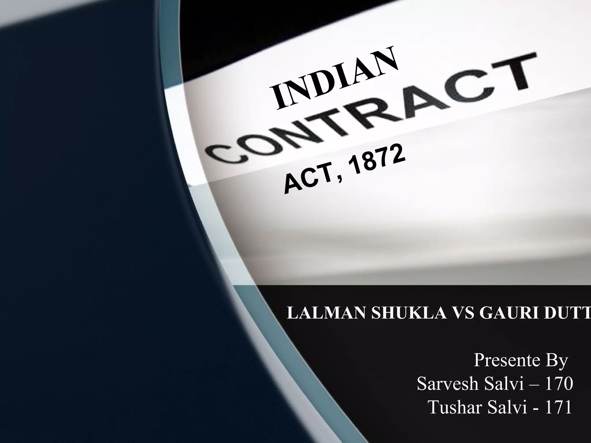 Lalman shukla vs gauri dutt | PPT