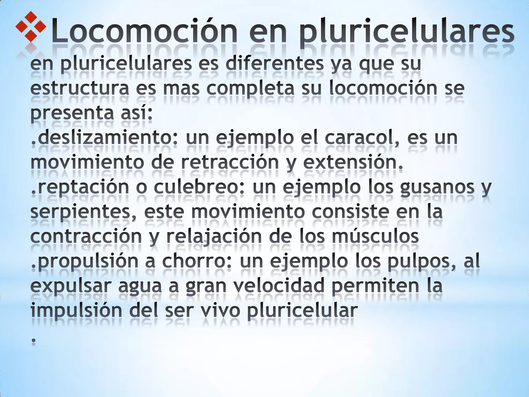 La locomocion de los seres vivos a travez de diferentes estructuras | PPT