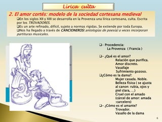 La lírica medieval | PPTX