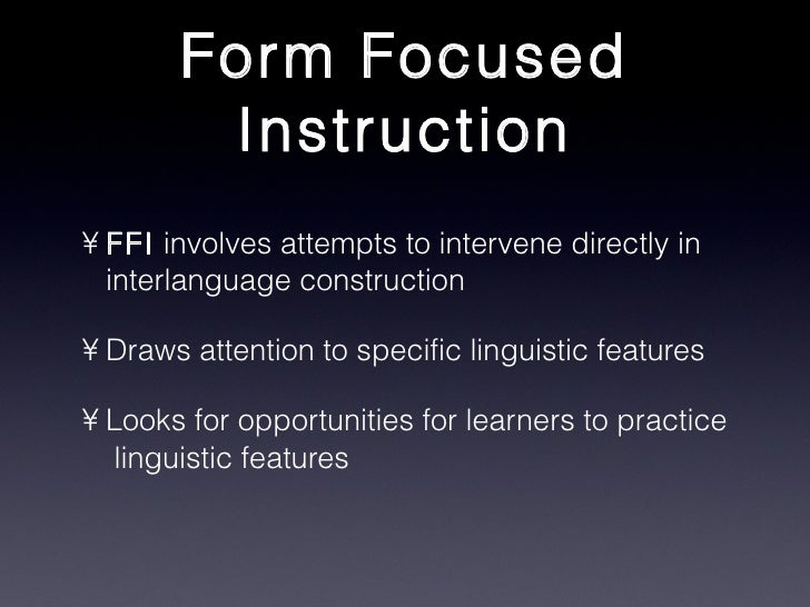 Focus on Form LALS520 Stafford Lumsden