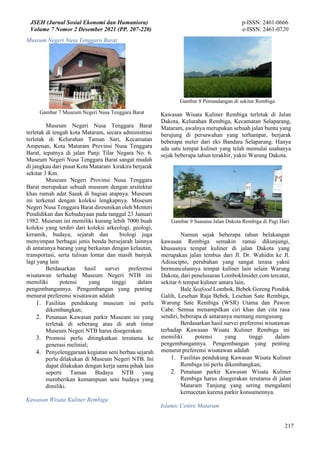 POTENSI PENGEMBANGAN WISATA DI KOTA MATARAM BERDASARKAN PERSEPSI DAN ...