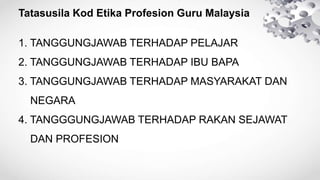 Laluan kerjaya guru dan kod etika perguruan | PPTX