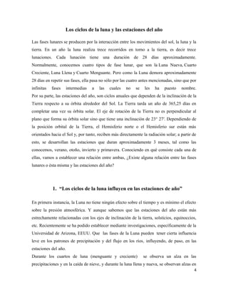 Los ciclos de la Luna y las estaciones del año. | DOC