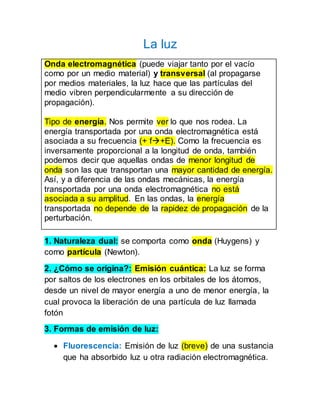 La luz | DOCX