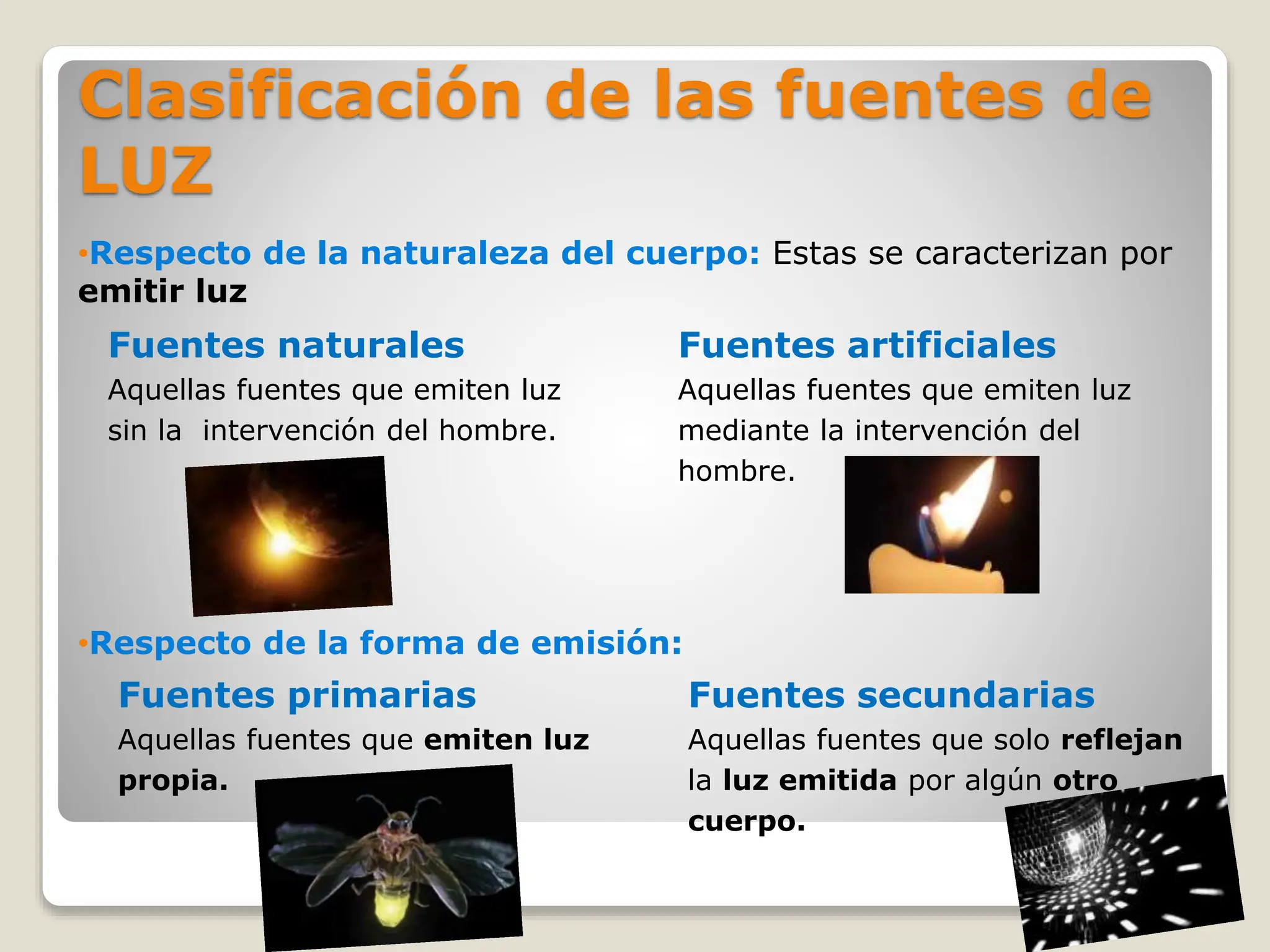 La Luz características principales de la luz | PPT