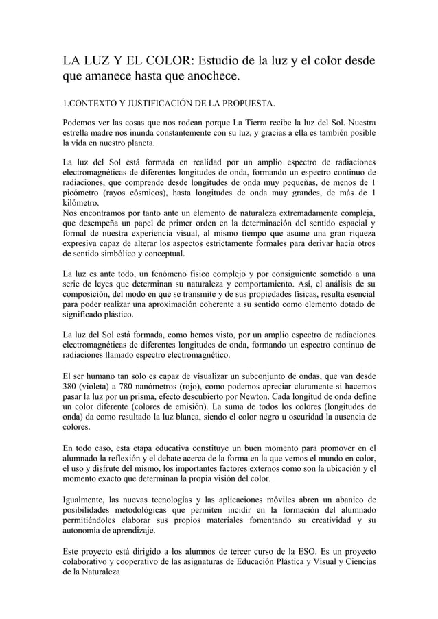 La luz y el color | PDF