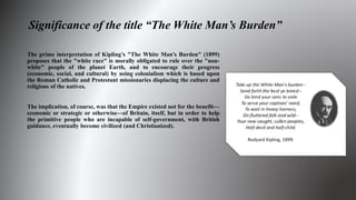The Whiteman's Burden-Poster Analysis | PPTX