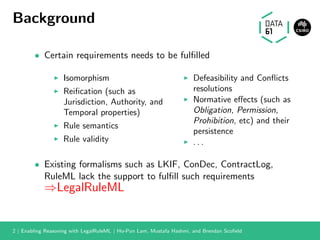 Enabling Reasoning with LegalRuleML | PPT