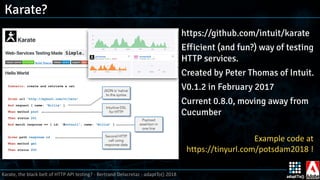 Karate, the black belt of HTTP API testing? | PPT