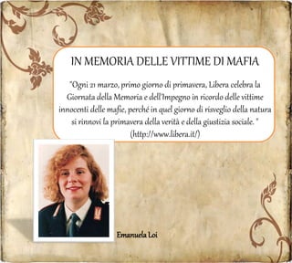 In memoria delle vittime di mafia | PPT