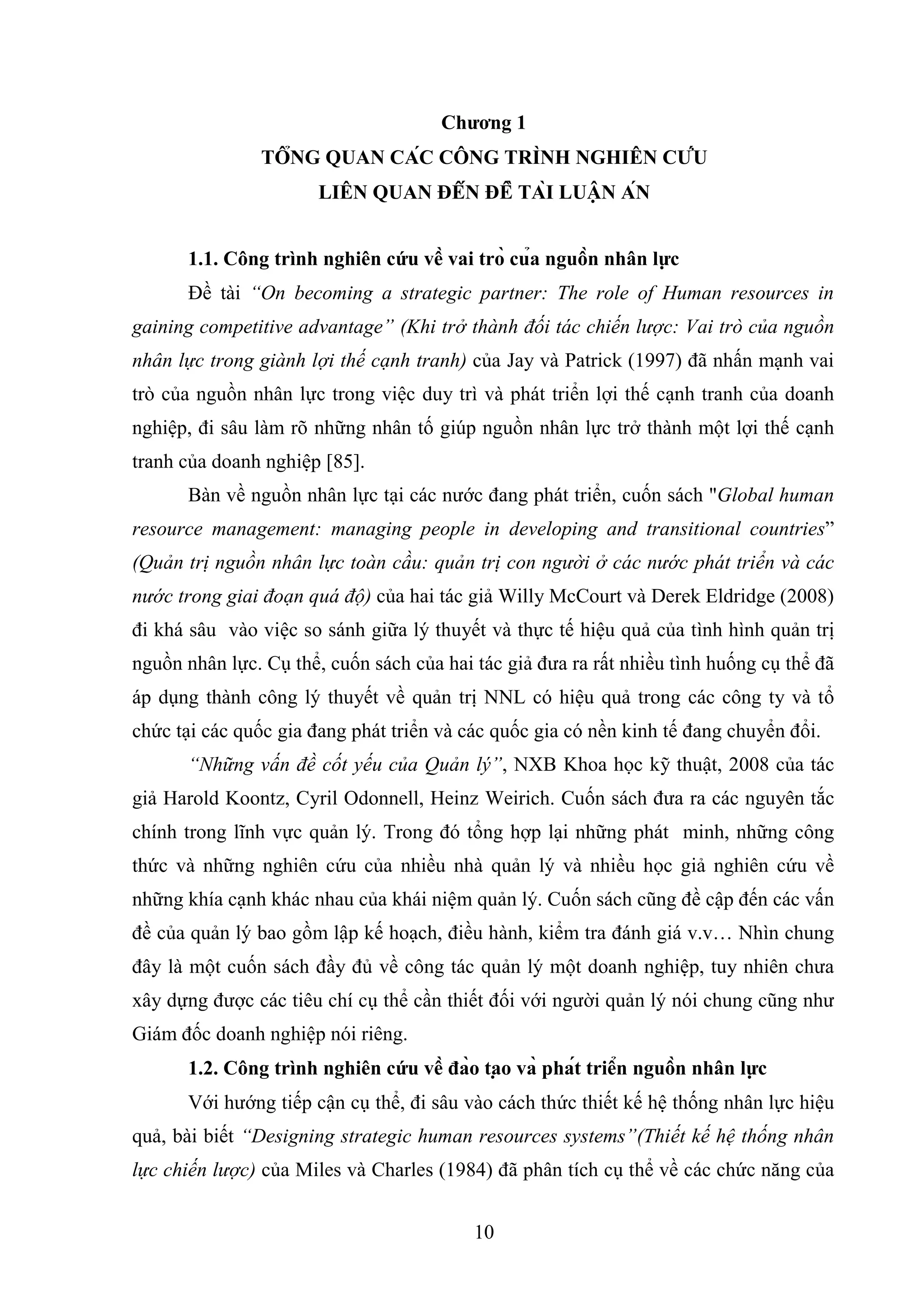 Luận án: Quản trị nguồn nhân lực tại Ngân hàng BIDV, HAY | PDF
