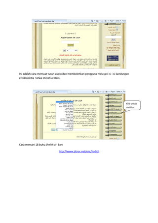 Laman web tokoh hadith -sheikh al albani- | PDF