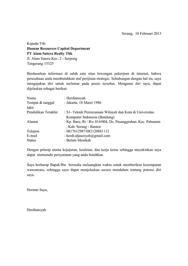 Lamaran kerja | PDF
