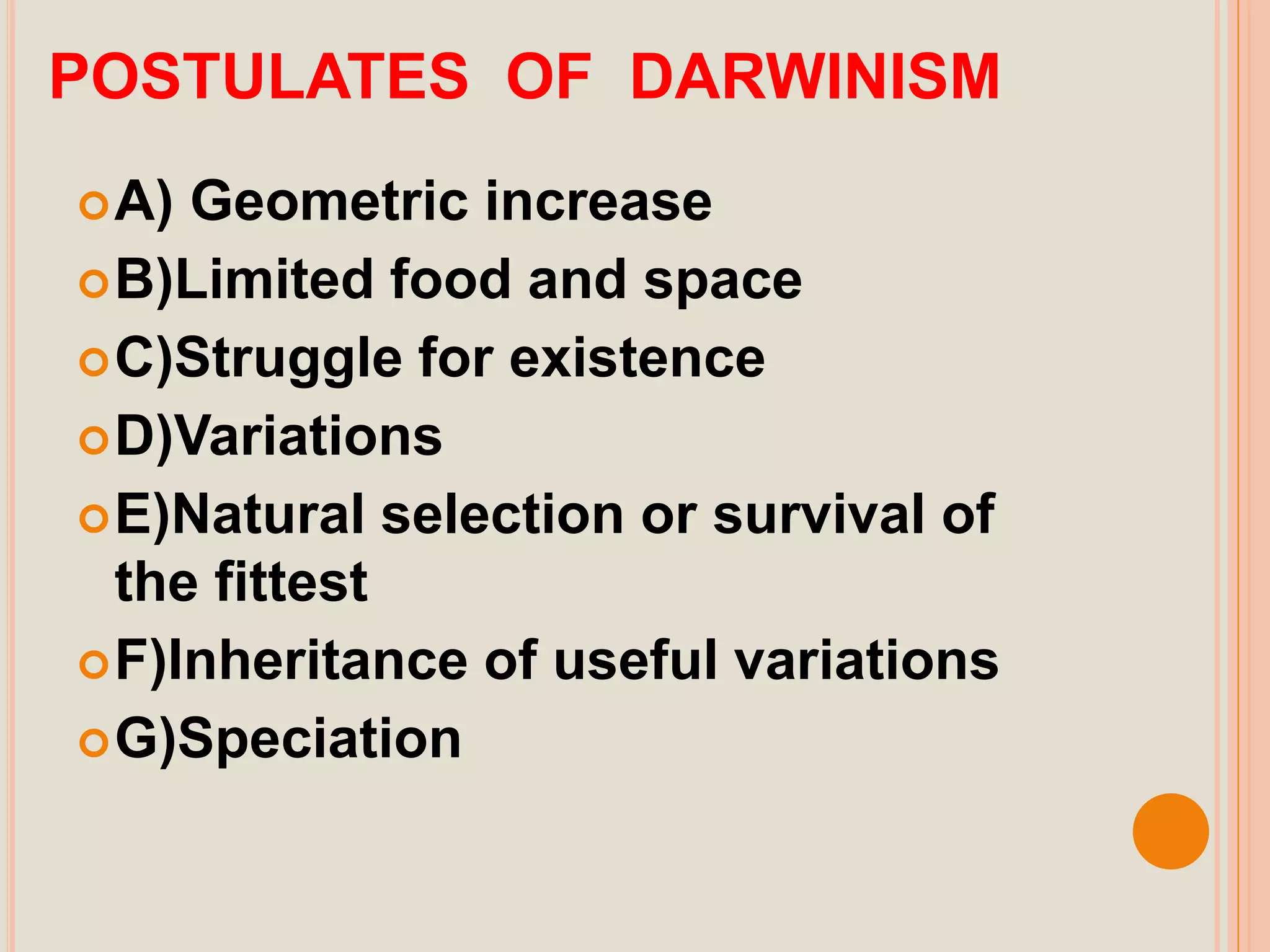 Theory of evolution : Lamarck and darwin | PPTX