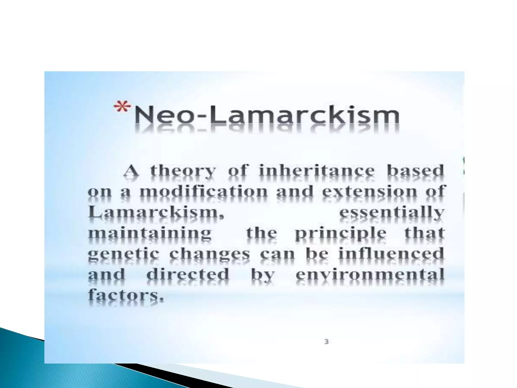 Lamarckism and neolamarkism | PPT