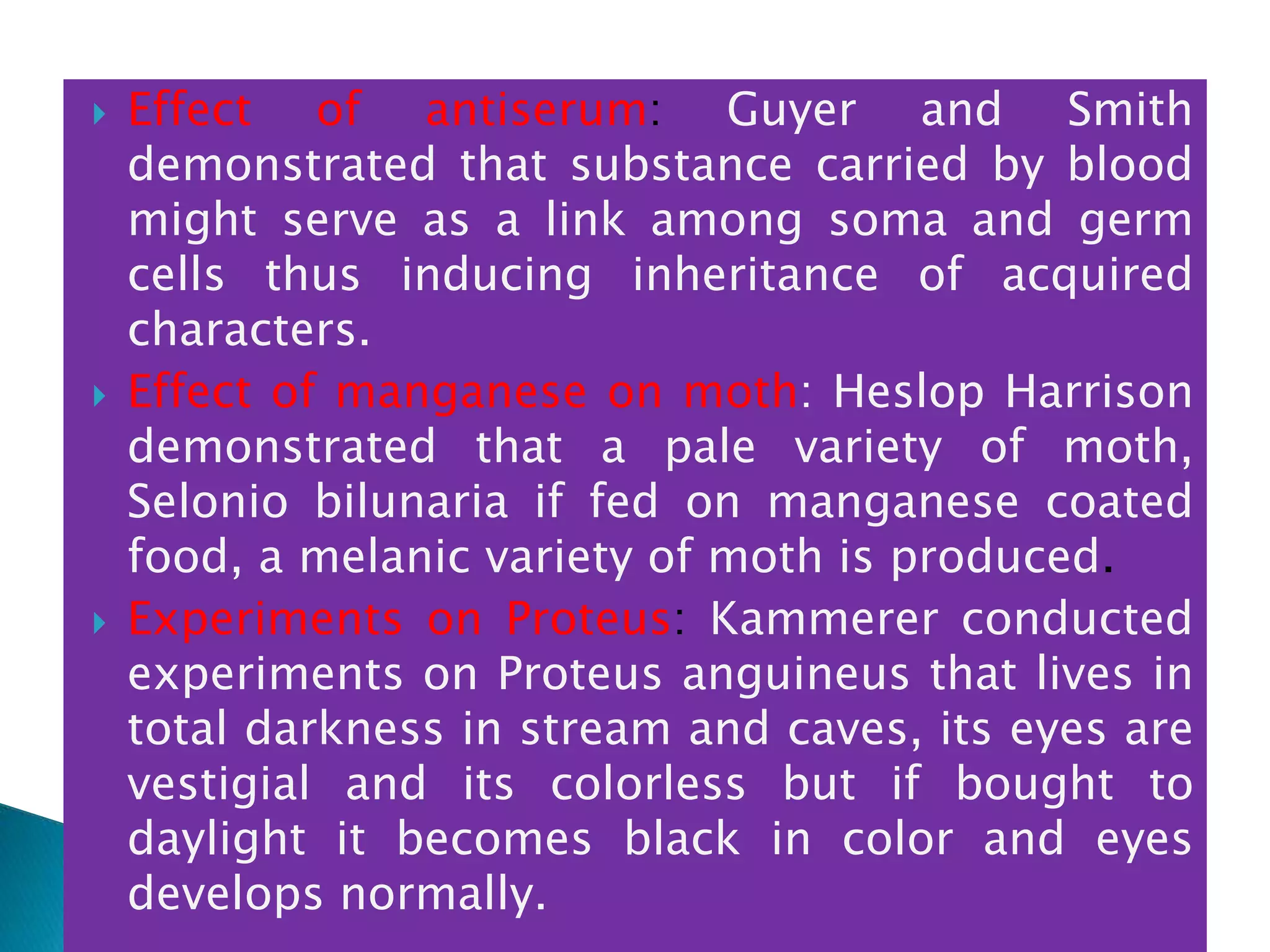 Lamarckism and neolamarkism | PPT