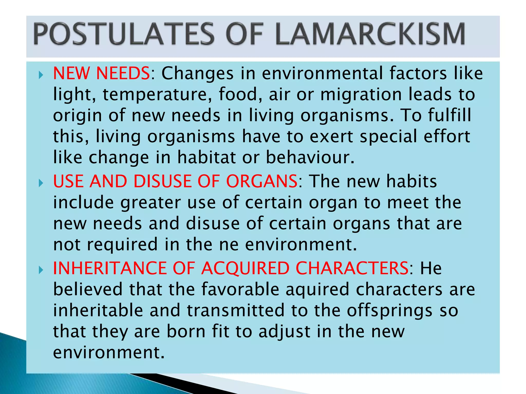 Lamarckism and neolamarkism | PPT