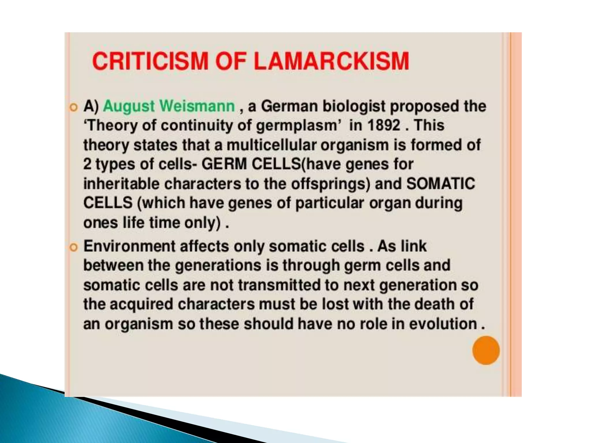Lamarckism and neolamarkism | PPT
