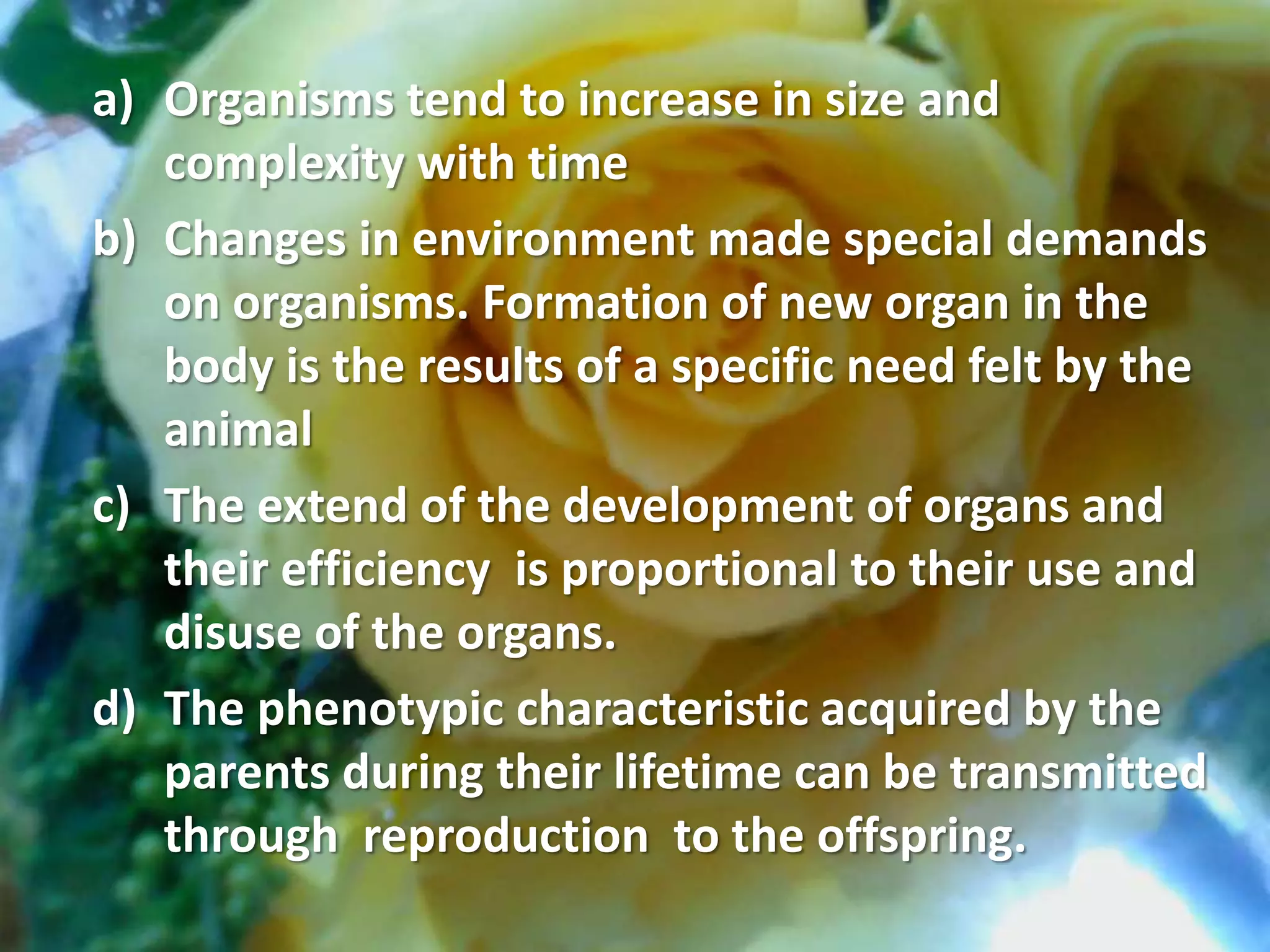 Lamarck’s theory | PPTX