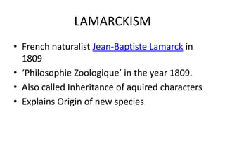 Lamarckism: Theory of Evolution, Principles, Examples, Objections and ...
