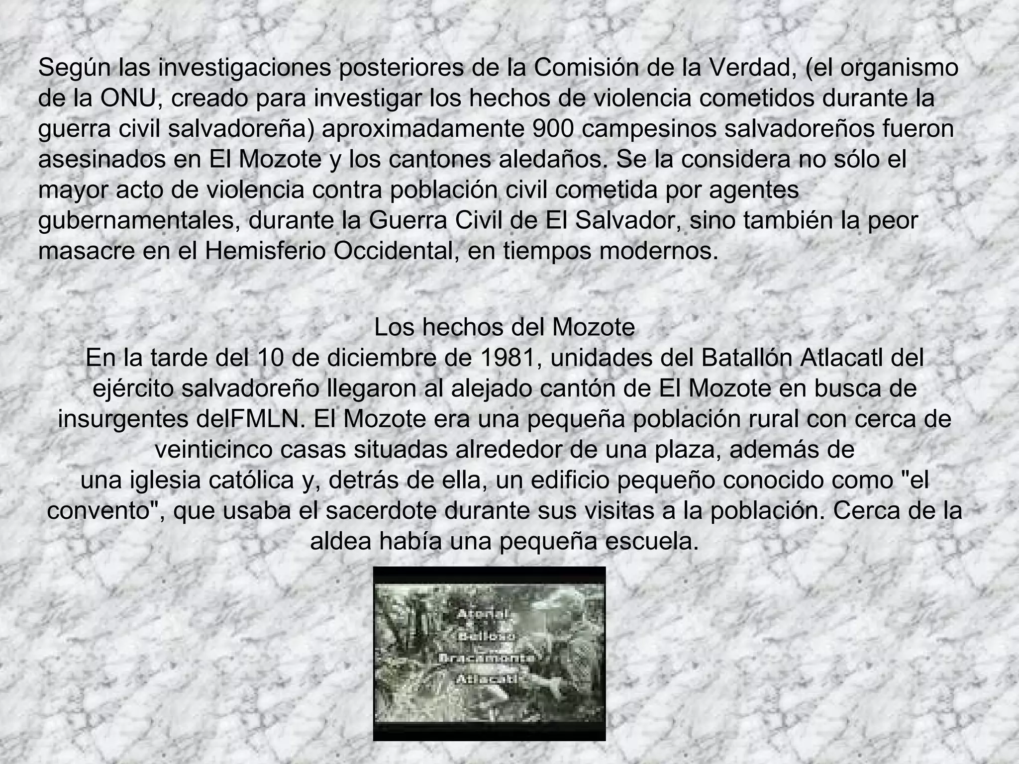 La masacre del mozote | PPT