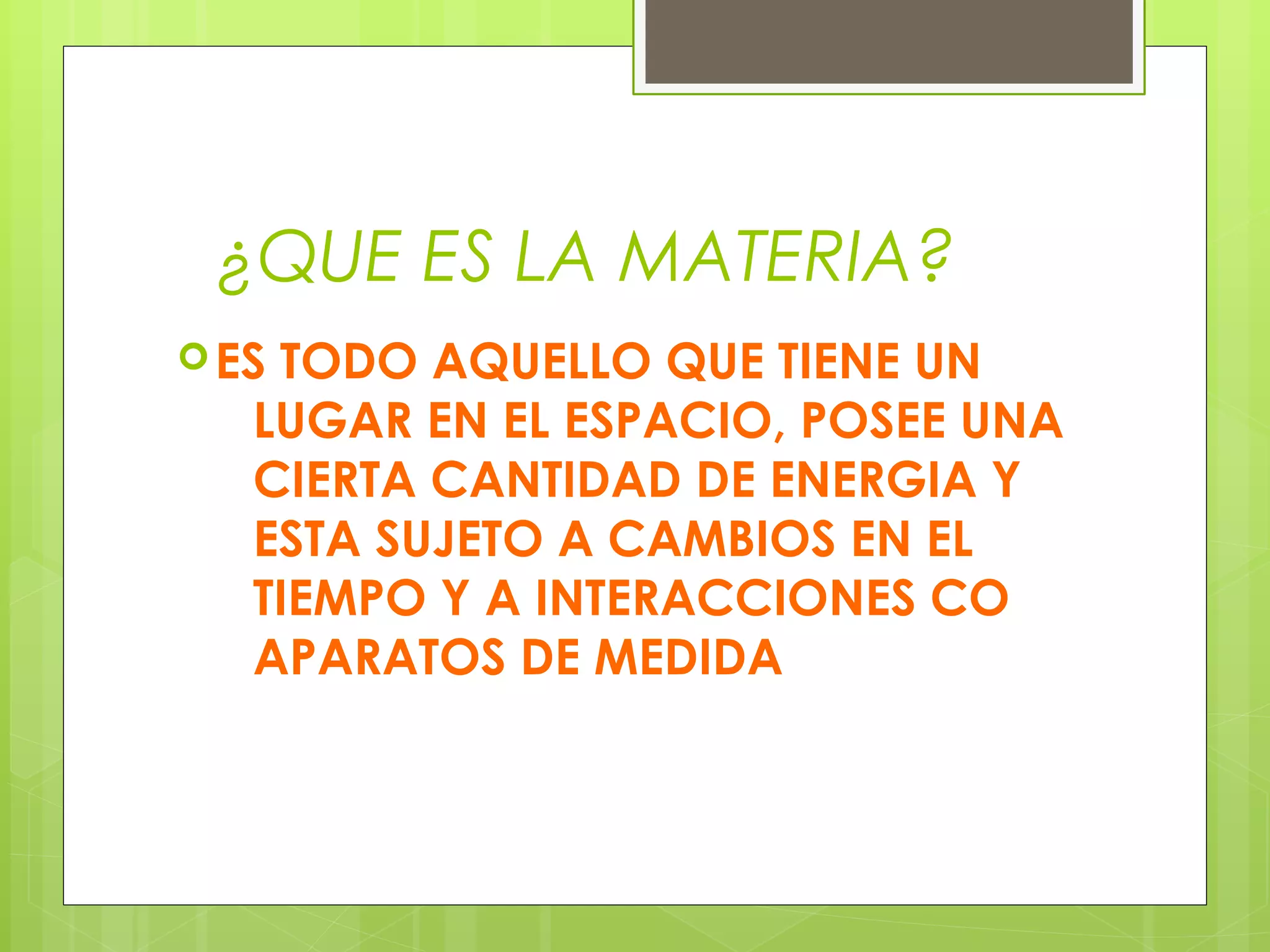 La materia y sus estados.... | PPT