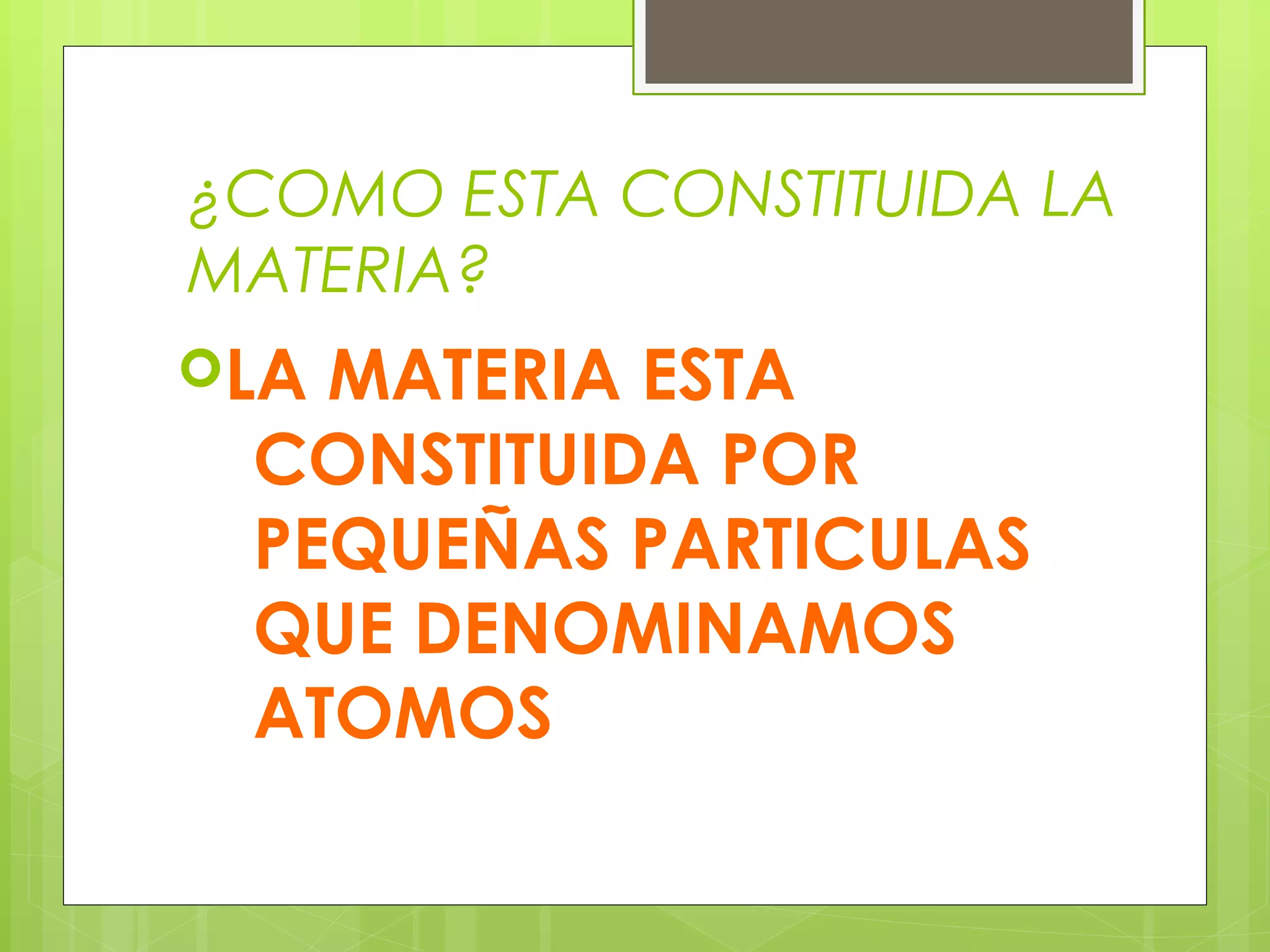 La materia y sus estados.... | PPT