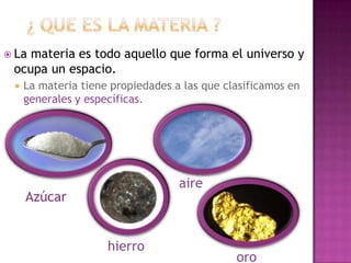 La materia y sus cambios por Marta Tostado | PPTX