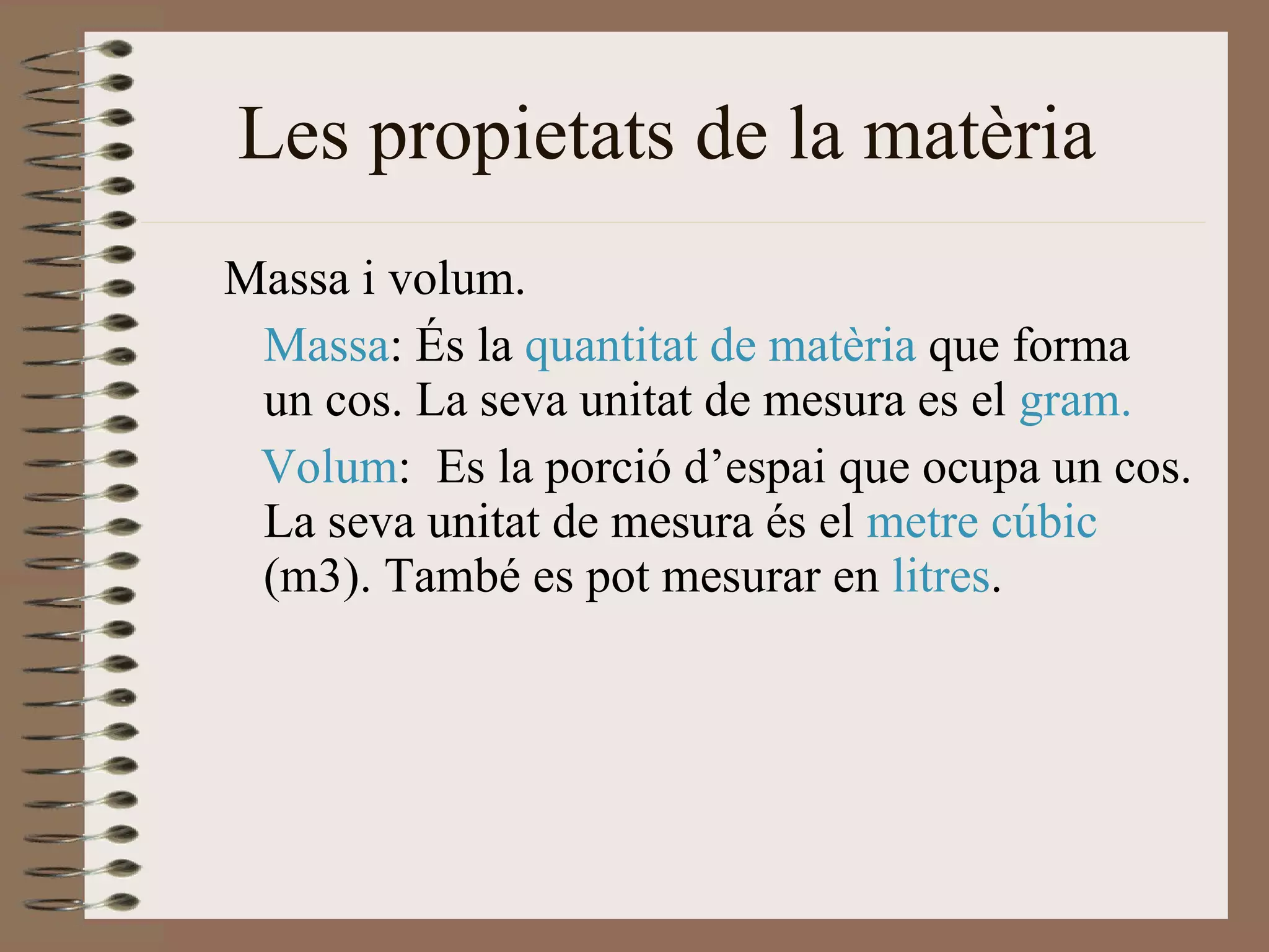 La matèria i els materials | PPT