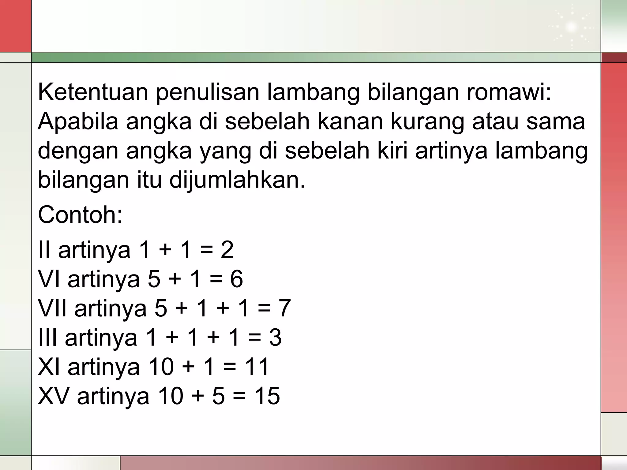 Lambang bilangan romawi kelas IV | PPTX