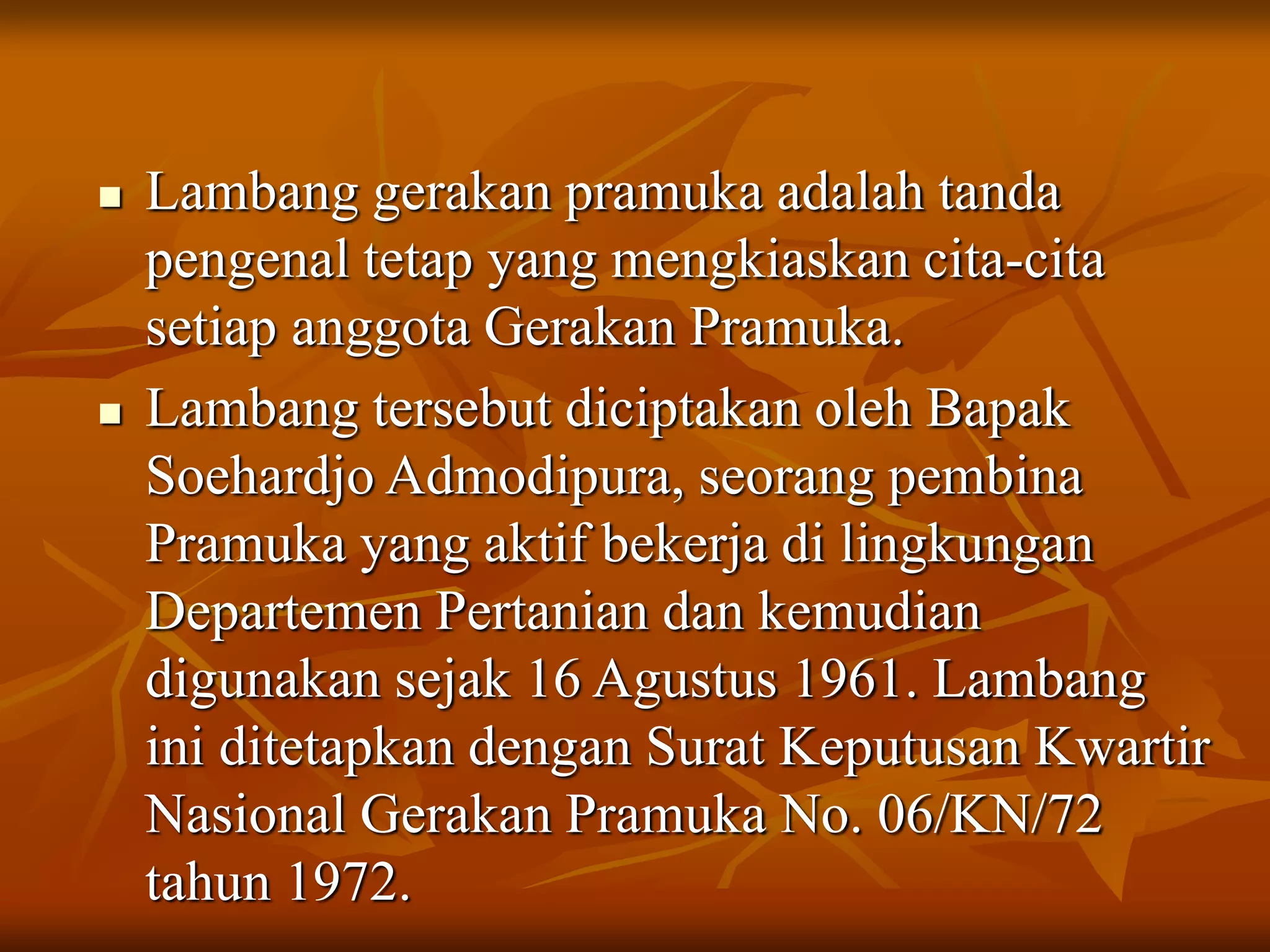 Lambang gerakan pramuka | PPT