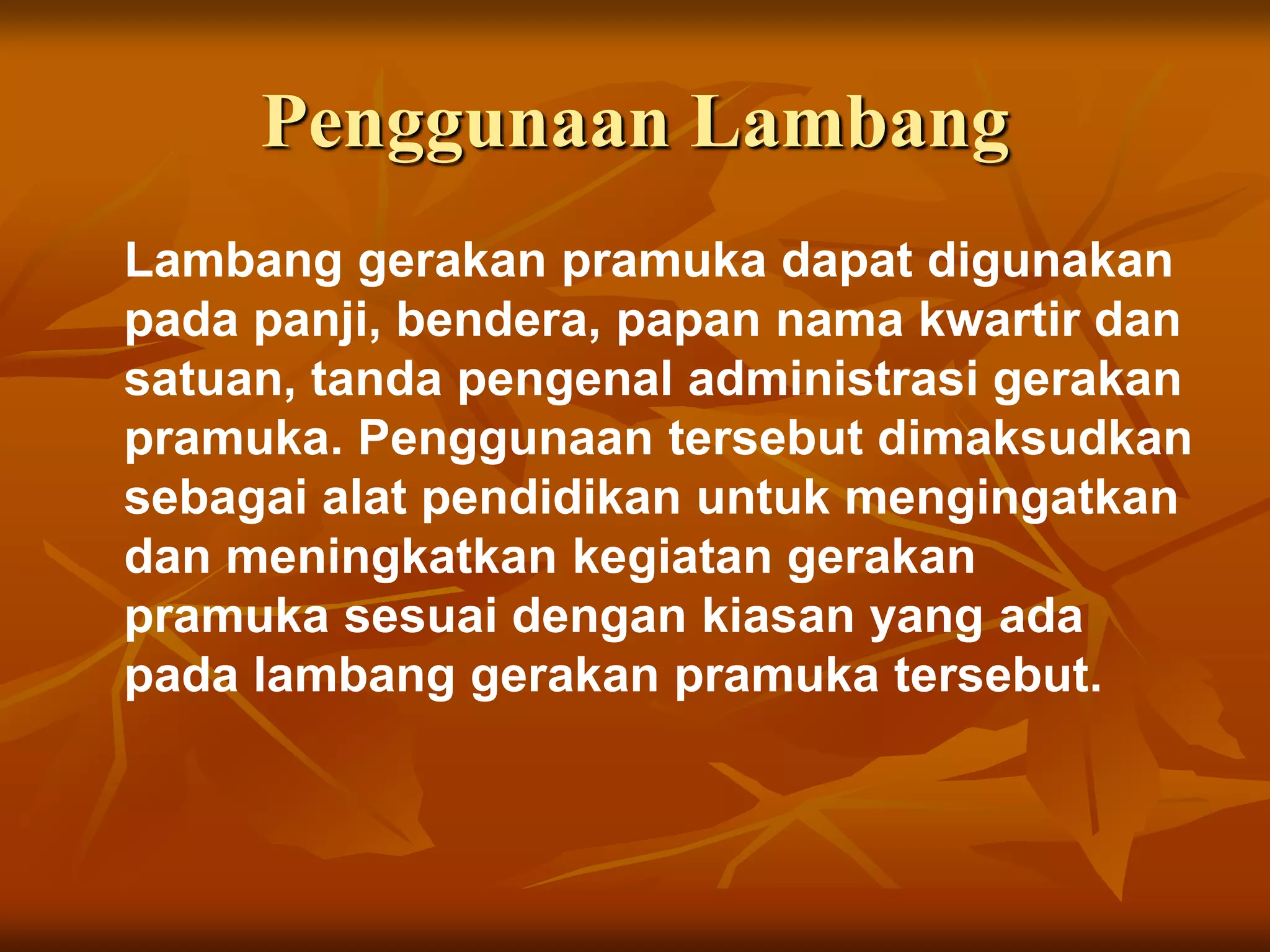 Lambang gerakan pramuka | PPT
