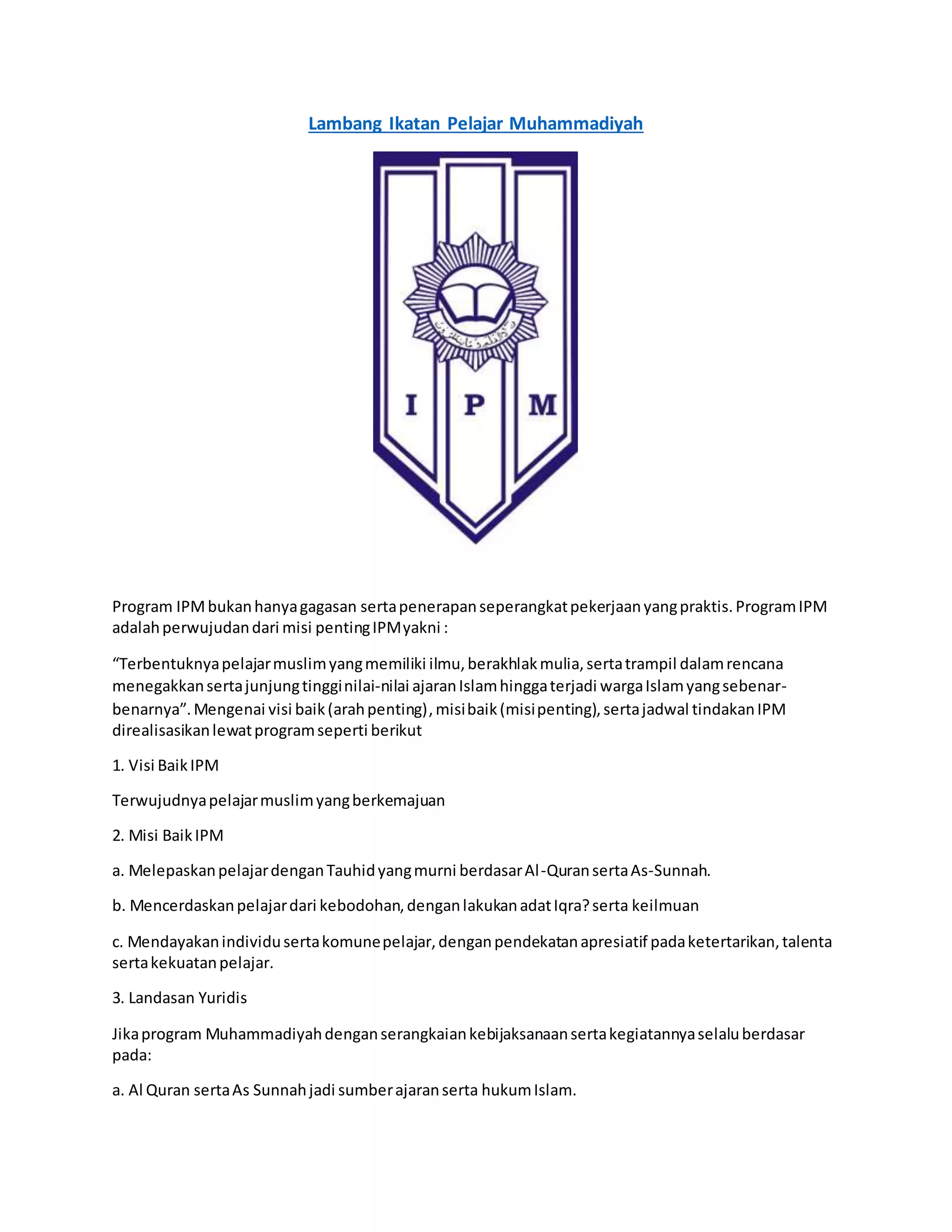 Lambang ikatan pelajar muhammadiyah | DOCX