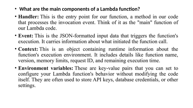 lambda function Amazon AWS explained .pptx