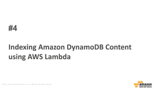 8 ways to leverage AWS Lambda in your Big Data workloads | PPT