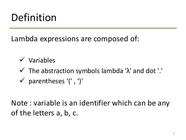 Lambda Calculus